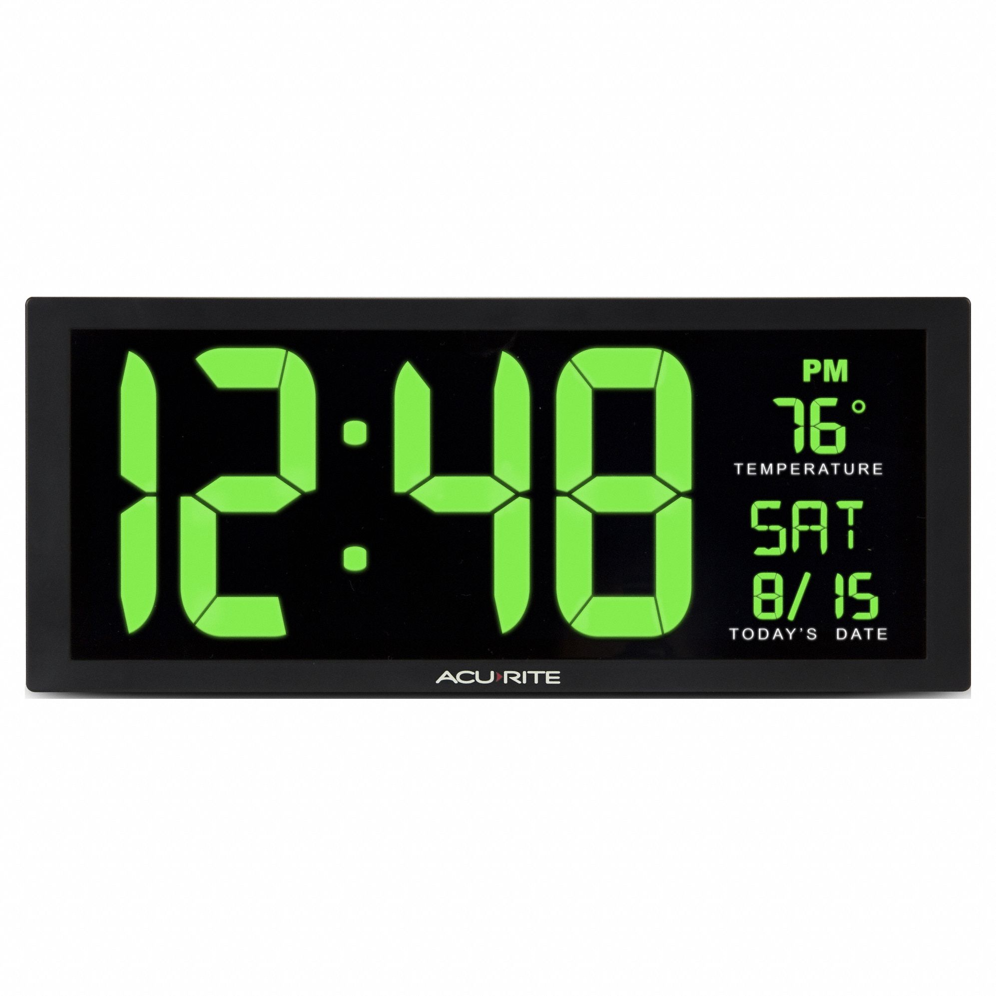 LED, 6 in Ht, Digital Clock - 69AR74|75155M - Grainger