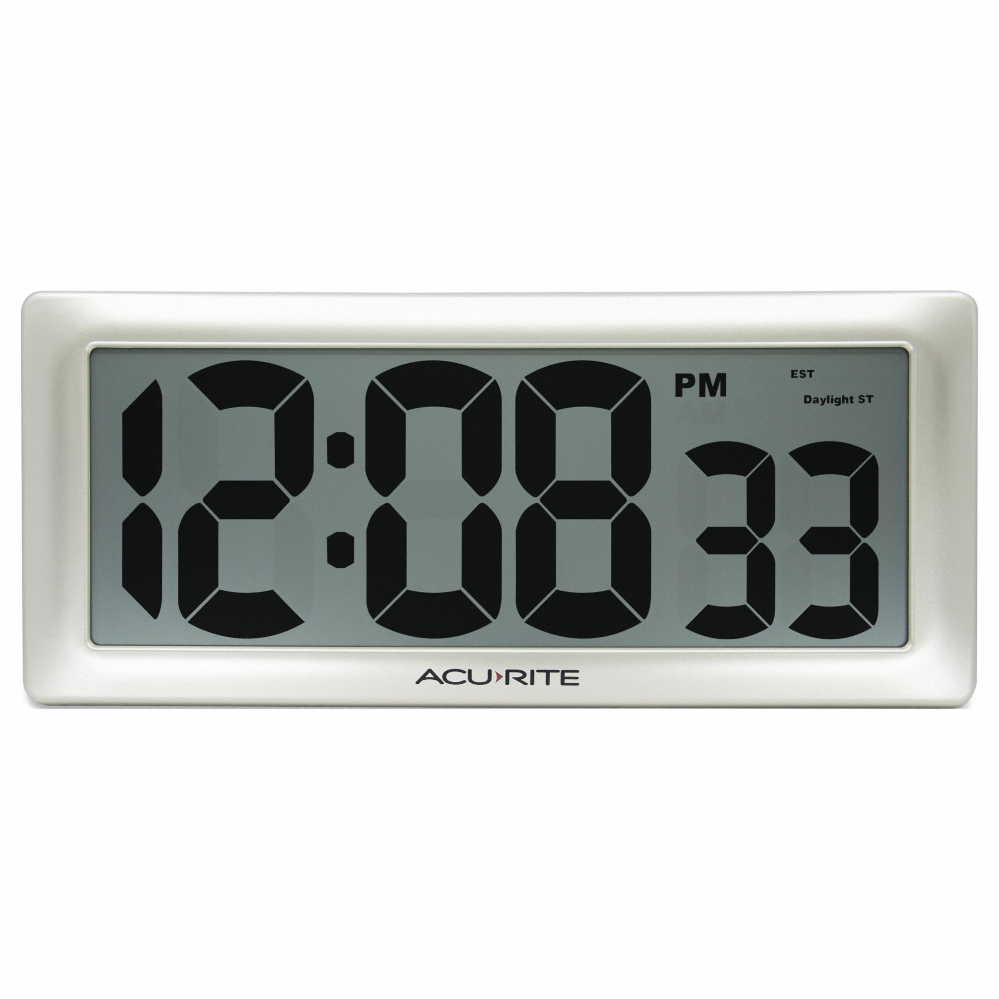 LCD, 6 3/8 in Ht, Digital Clock - 69AR69|75173M - Grainger