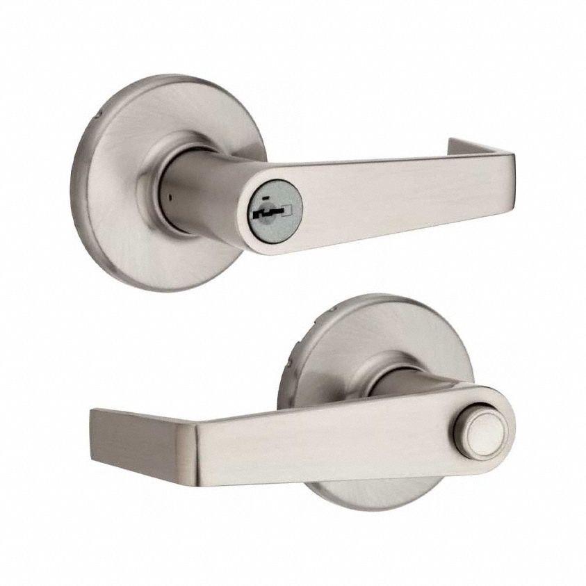 KWIKSET, Office Lever Locksets, Nickel, Door Lever Lockset - 829AM0 ...