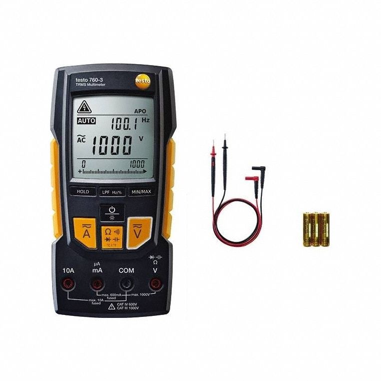 TESTO, CAT III 1000V/CAT IV 600V, TRMS, Digital Multimeter - 834CW7 ...