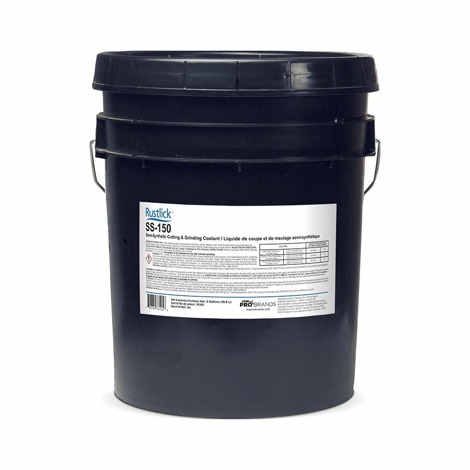 RUSTLICK, SS-150, 5 gal, Cutting and Grinding Coolant - 38G265|76105 ...