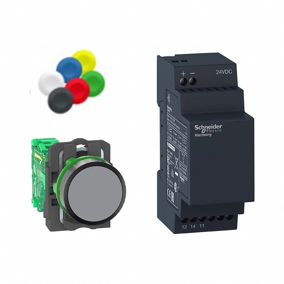 SCHNEIDER ELECTRIC, 22 mm Panel Mounting Size, XB5R, Wireless Push ...