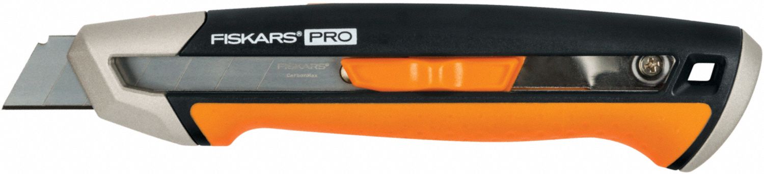 FISKARS, 6 1/2 in Overall Lg, Rubberized, Snap-Off Knife - 349EH2 ...