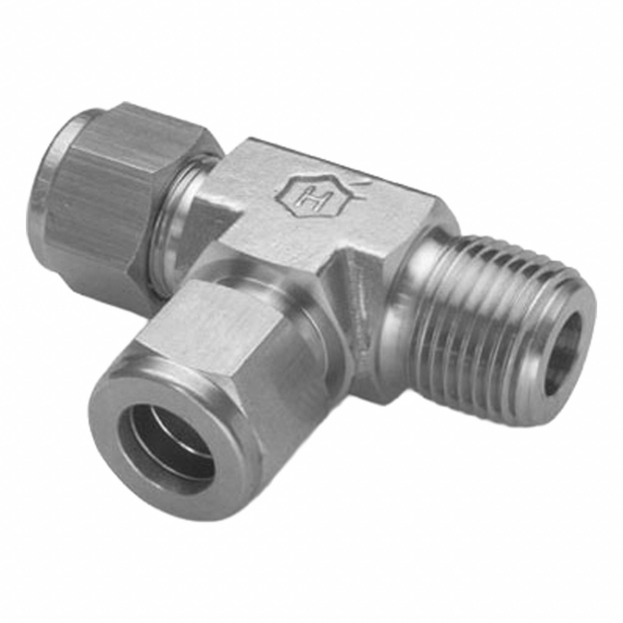 HAM-LET, 3/8 in OD x 3/8 in Pipe x 3/8 in OD Fitting Size, Stainless ...
