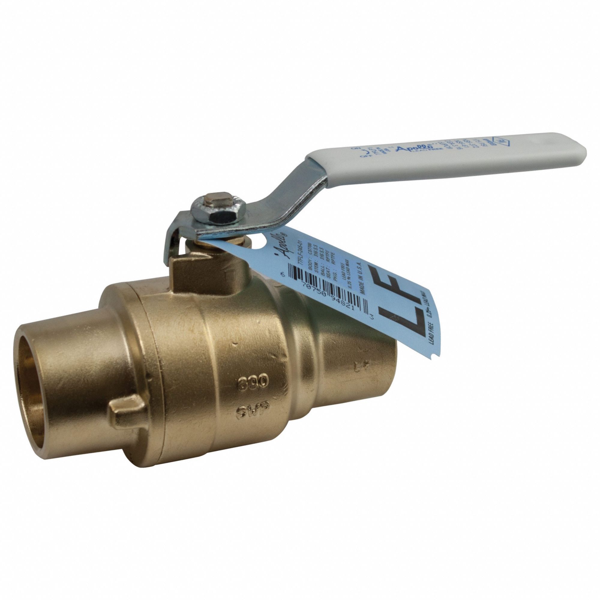 APOLLO, 1 1/2 in, Brass, Manual Two-Way Ball Valve - 804ZC2|77FLF20701 - Grainger