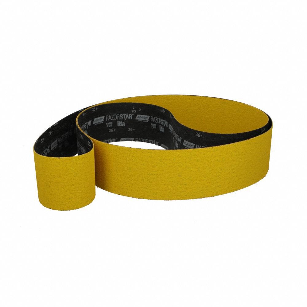 NORTON, 4 in W x 132 in L, Ceramic, Sanding Belt - 408CM2|78072775114 ...
