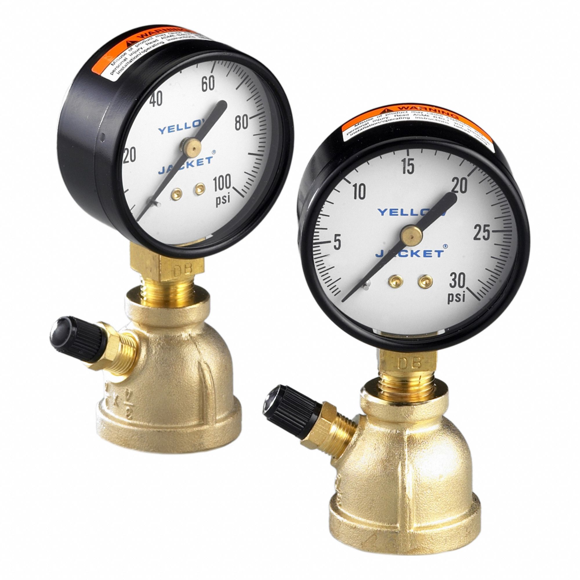 YELLOW JACKET, Gas Line Pressure Test Kit, 0 psi to 30 psi, Gas ...