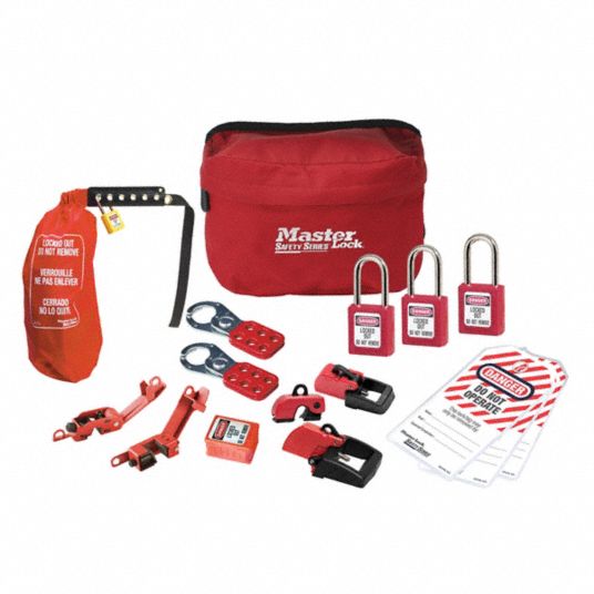 MASTER LOCK Compact Safety Lockout Pouch, Electrical: Filled, Portable ...