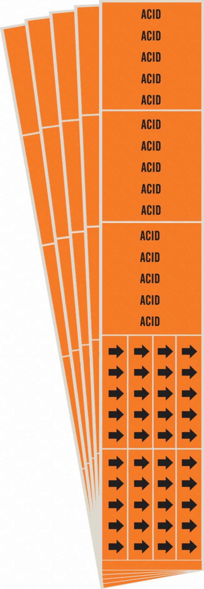 Acid, Orange, Pipe Marker - 781VC7|7318-3C-PK - Grainger