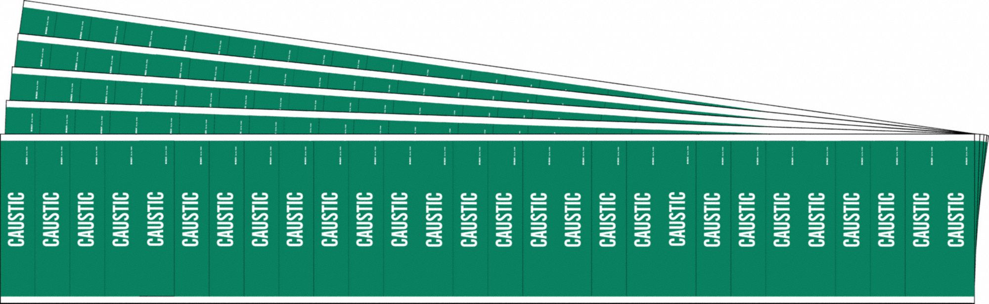 Caustic, Green, Pipe Marker - 781VE4|91909-PK - Grainger