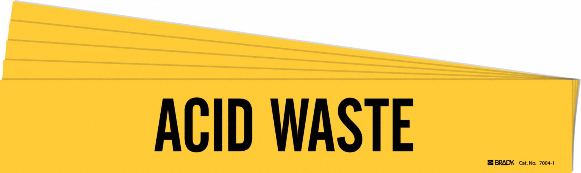 Acid Waste, Yellow, Pipe Marker - 781VH4|7004-1-PK - Grainger