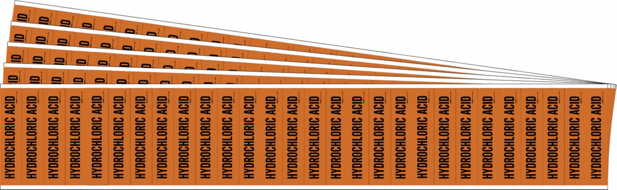 Hydrochloric Acid, Orange, Pipe Marker - 781VH6|109310-PK - Grainger