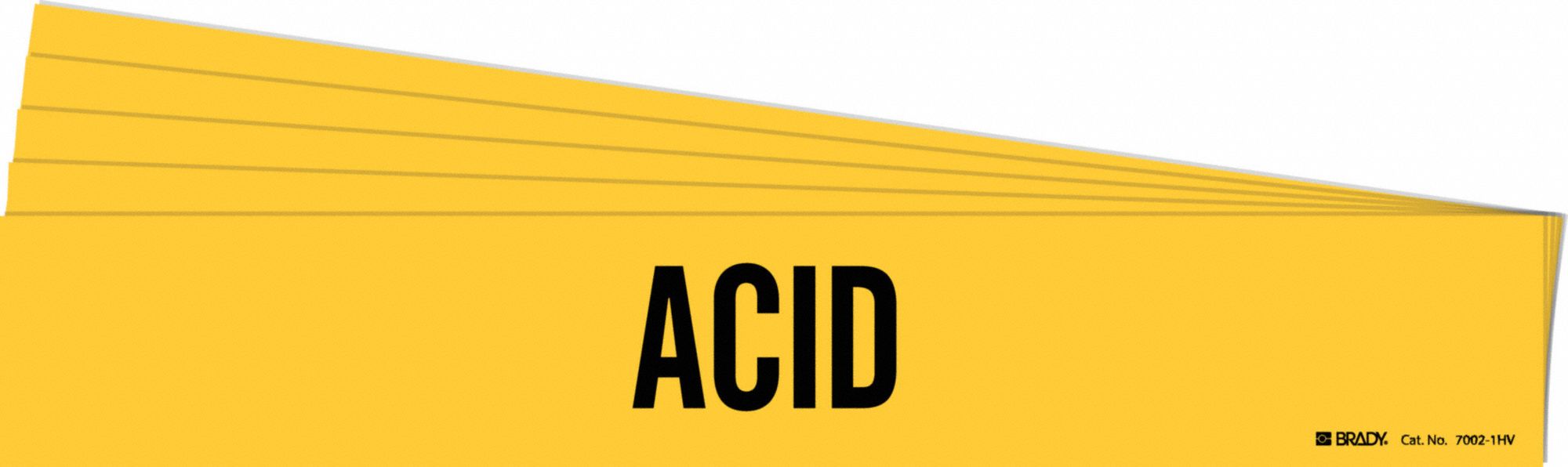 Acid, Yellow, Pipe Marker - 781VK9|7002-1HV-PK - Grainger