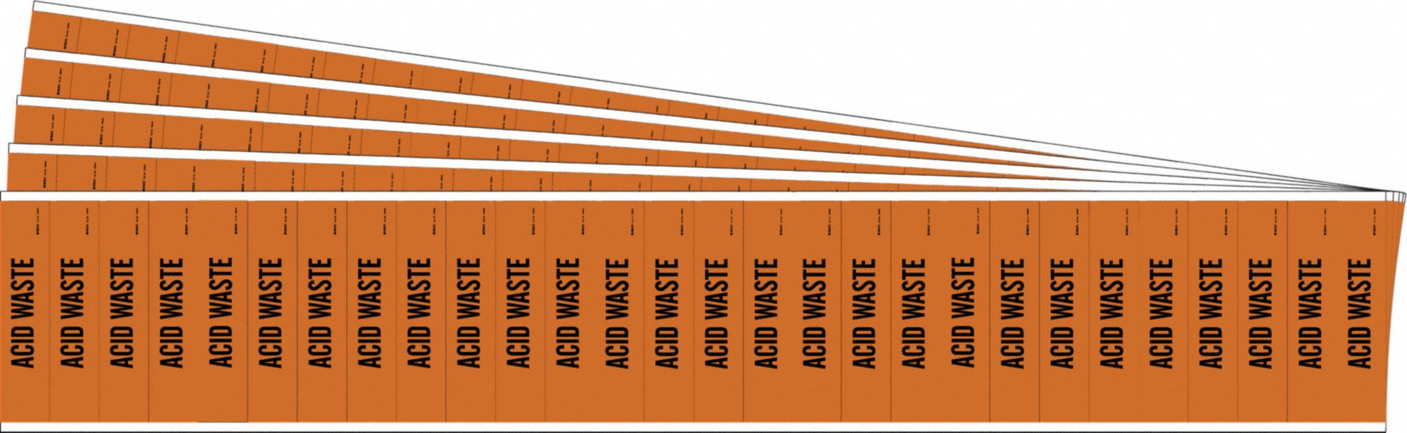 Acid Waste, Orange, Pipe Marker - 781VL2|108455-PK - Grainger