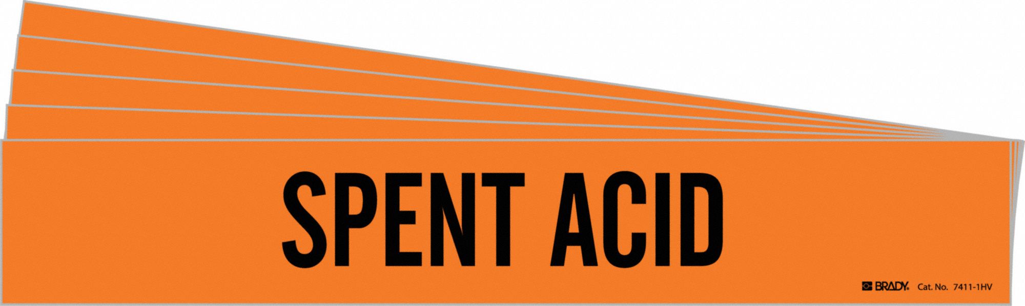 Spent Acid, Orange, Pipe Marker - 781VP4|7411-1HV-PK - Grainger