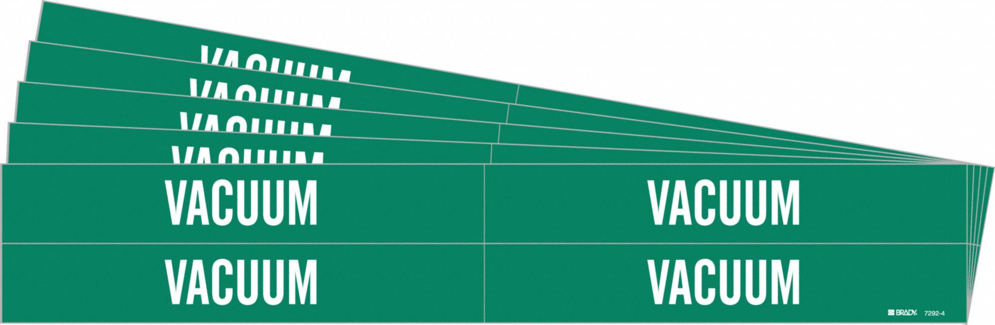 Vacuum, Green, Pipe Marker - 781VR6|7292-4-PK - Grainger