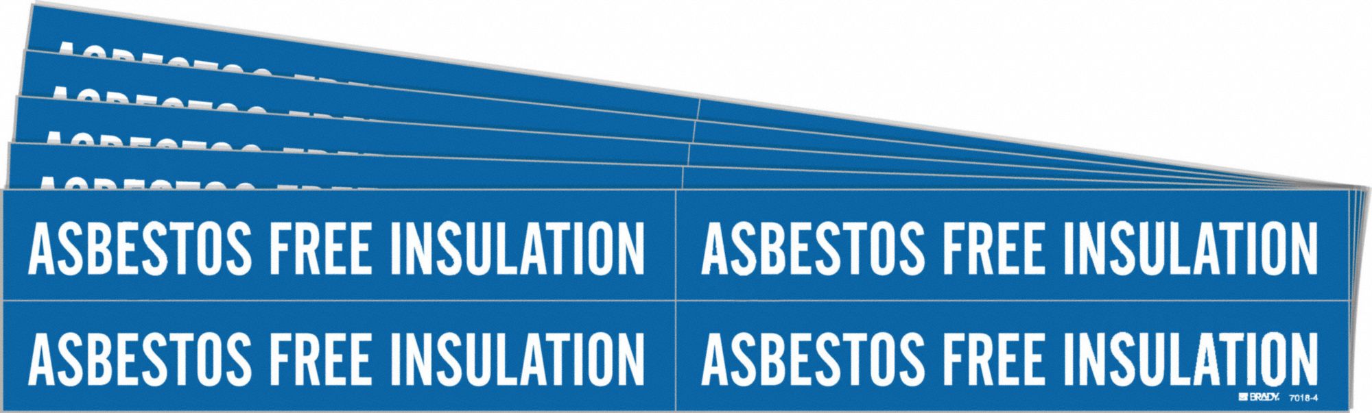 Asbestos Free Insulation, Blue, Pipe Marker - 781VT1|7018-4-PK - Grainger