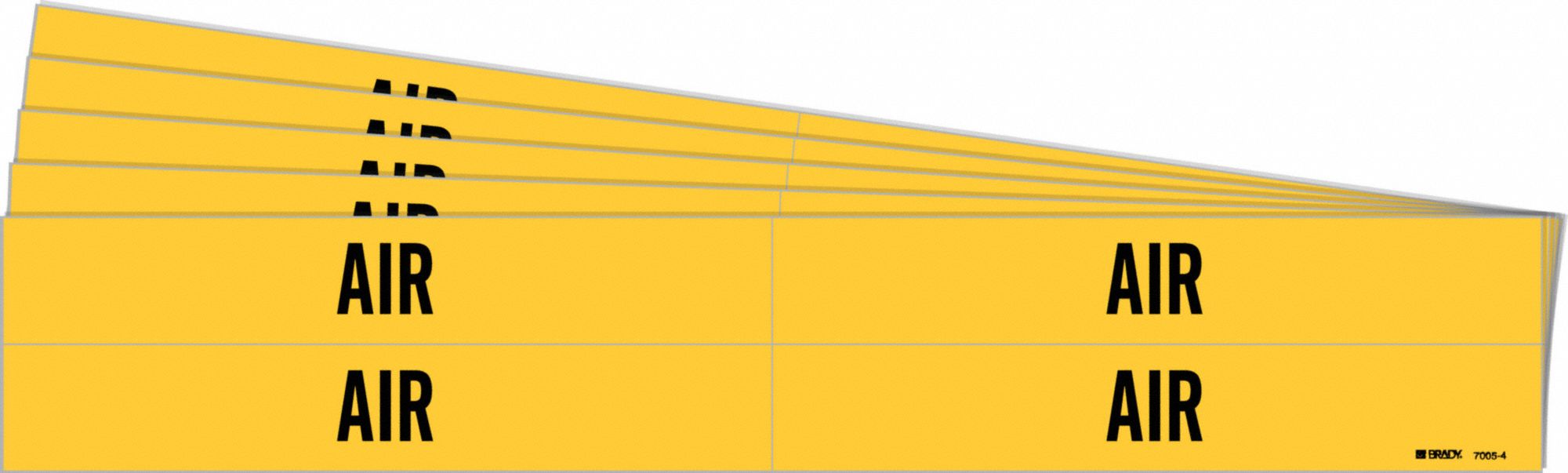 Air, Yellow, Pipe Marker - 781VT9|7005-4-PK - Grainger