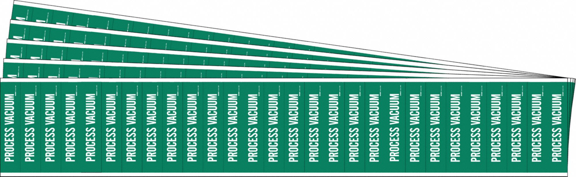Process Vacuum, Green, Pipe Marker - 781VU7|91961-PK - Grainger