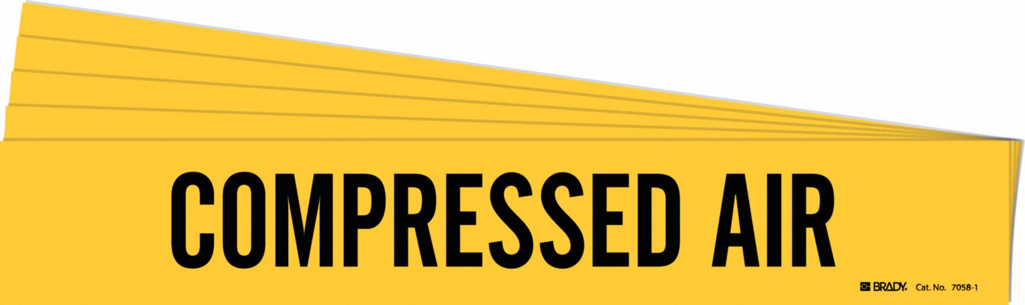 Compressed Air, Yellow, Pipe Marker - 781VU8|7058-1-PK - Grainger