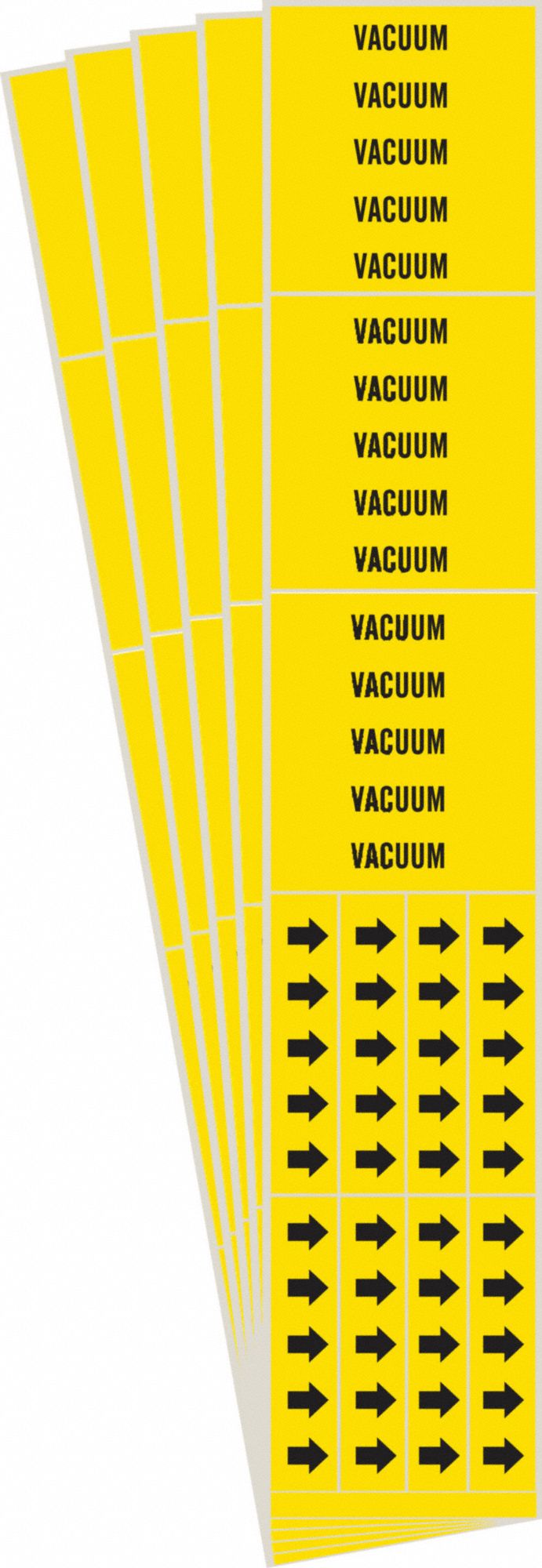 Vacuum, Yellow, Pipe Marker - 781W01|7291-3C-PK - Grainger