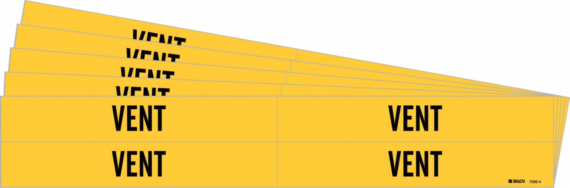 Vent, Yellow, Pipe Marker - 781W16|7295-4-PK - Grainger