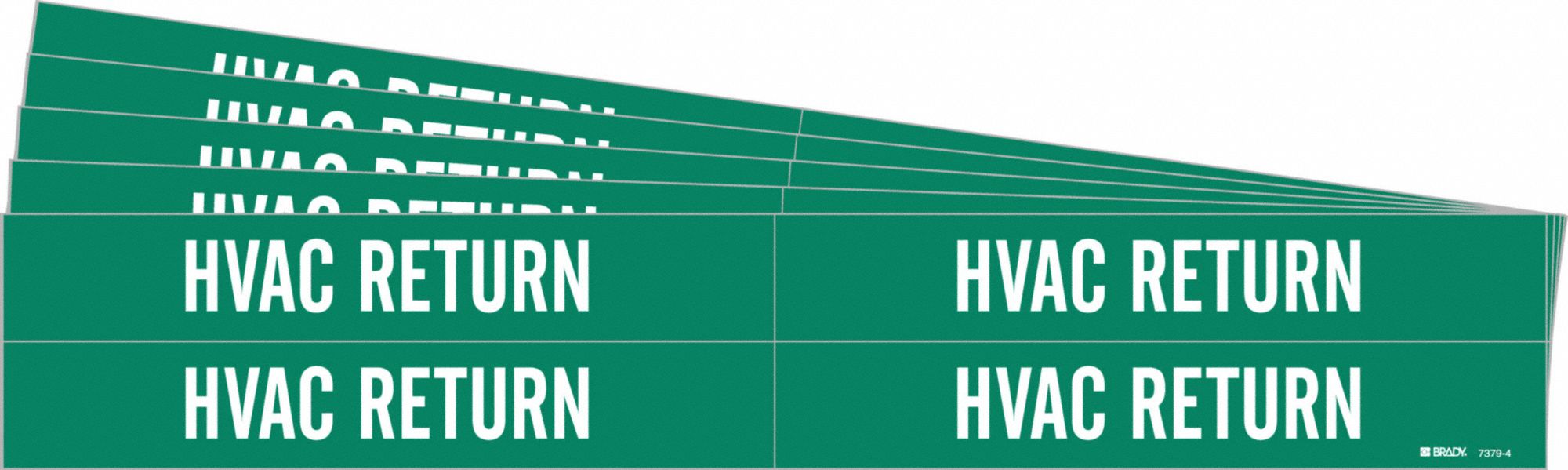 HVAC Return, Green, Pipe Marker - 781W58|7379-4-PK - Grainger