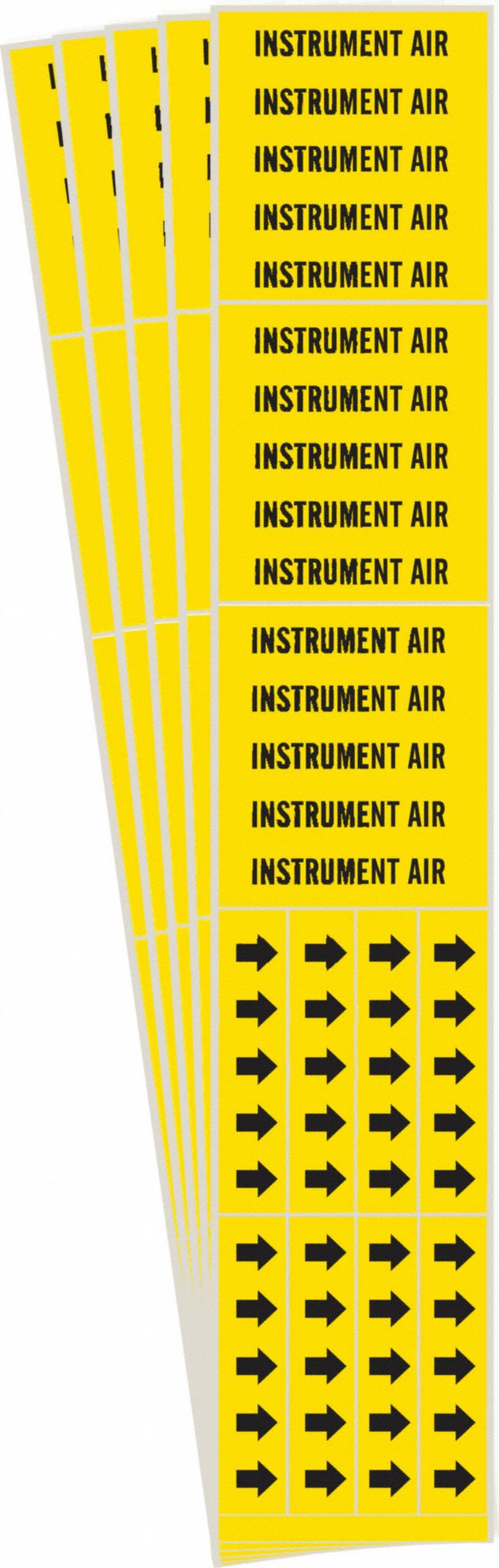 Instrument Air, Yellow, Pipe Marker - 781W83|7166-3C-PK - Grainger