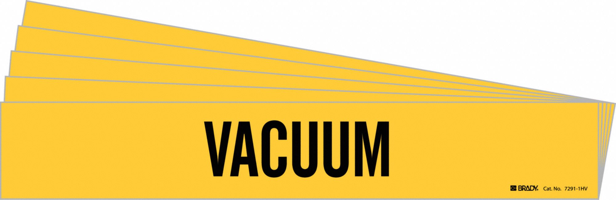 Vacuum, Yellow, Pipe Marker - 781WA5|7291-1HV-PK - Grainger