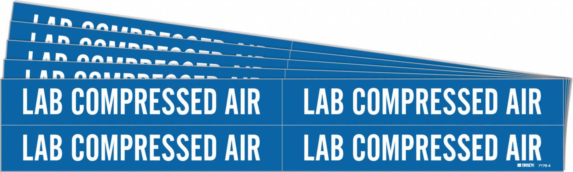 Lab Compressed Air, Blue, Pipe Marker - 781WD6|7170-4-PK - Grainger