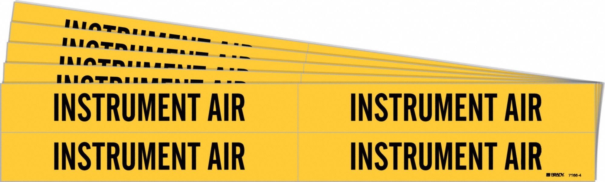 Instrument Air, Yellow, Pipe Marker - 781WD8|7166-4-PK - Grainger