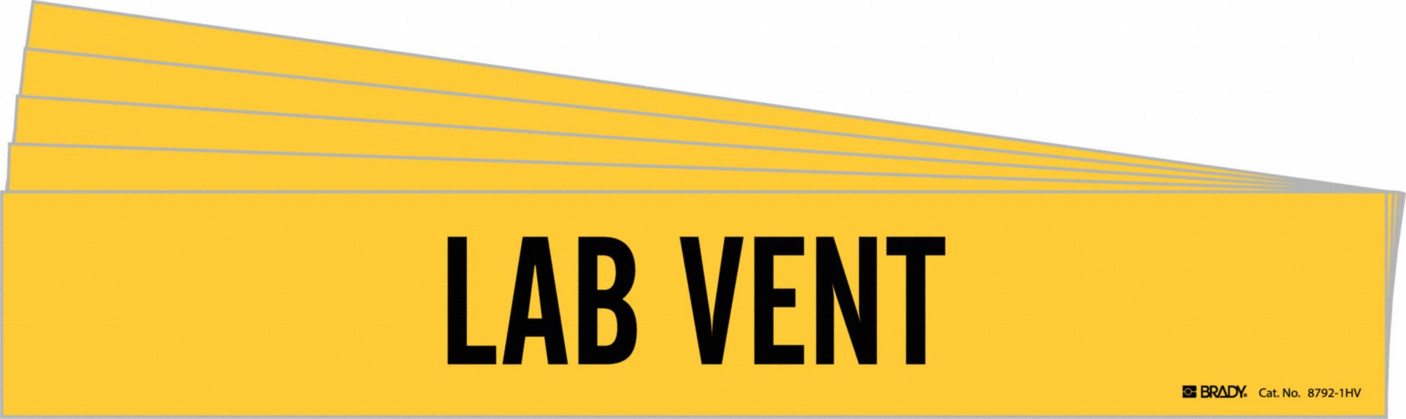 Lab Vent, Yellow, Pipe Marker - 781WH8|8792-1HV-PK - Grainger