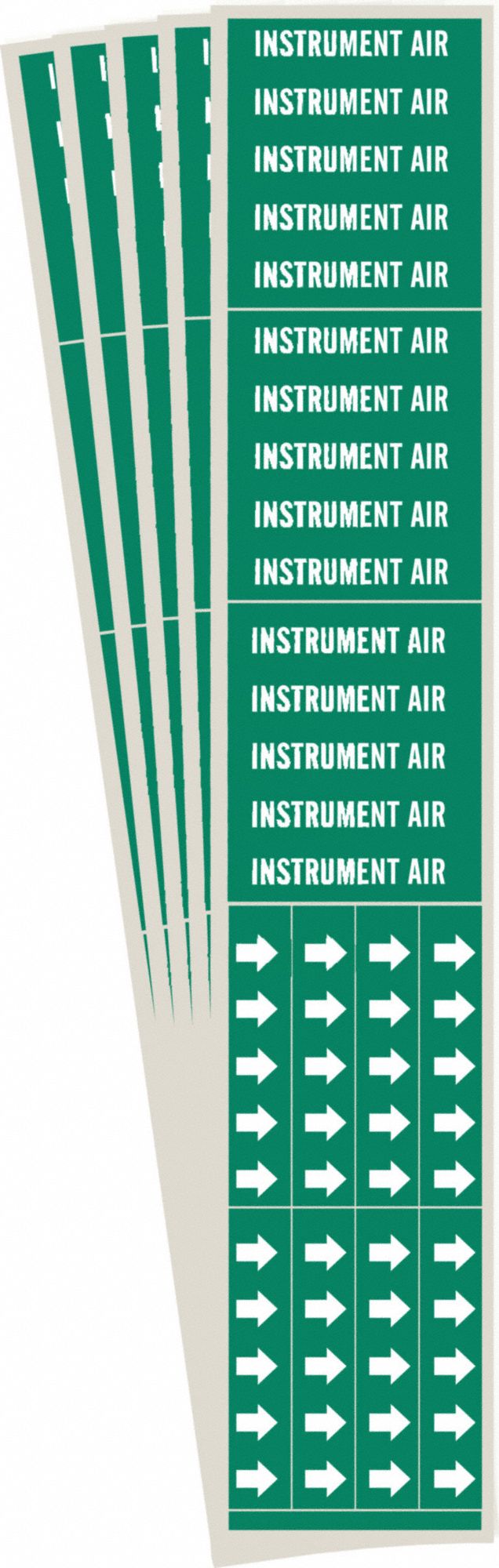 Instrument Air, Green, Pipe Marker - 781WK2|7167-3C-PK - Grainger