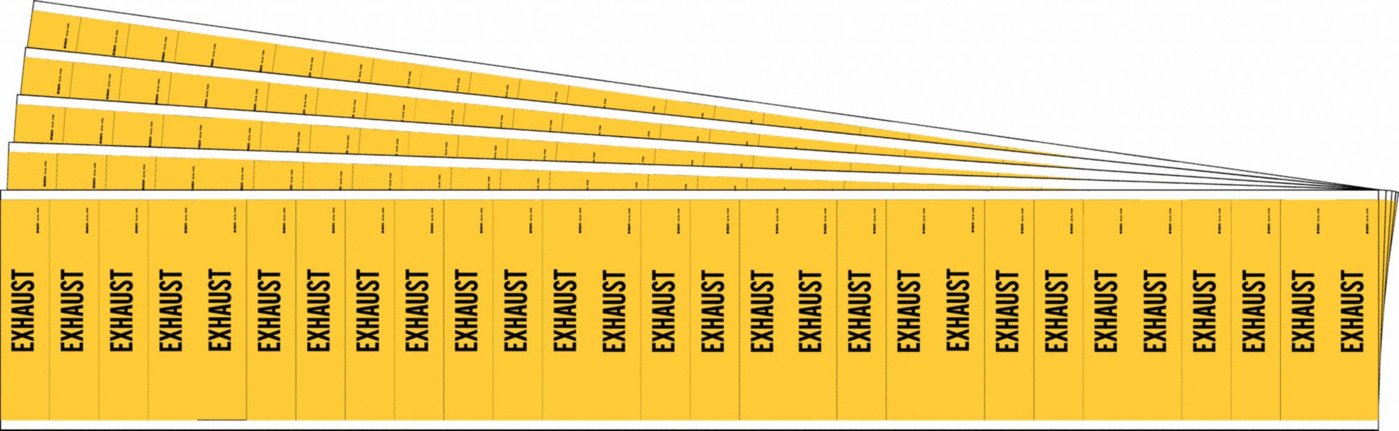 Exhaust, Yellow, Pipe Marker - 781WL4|91930-PK - Grainger