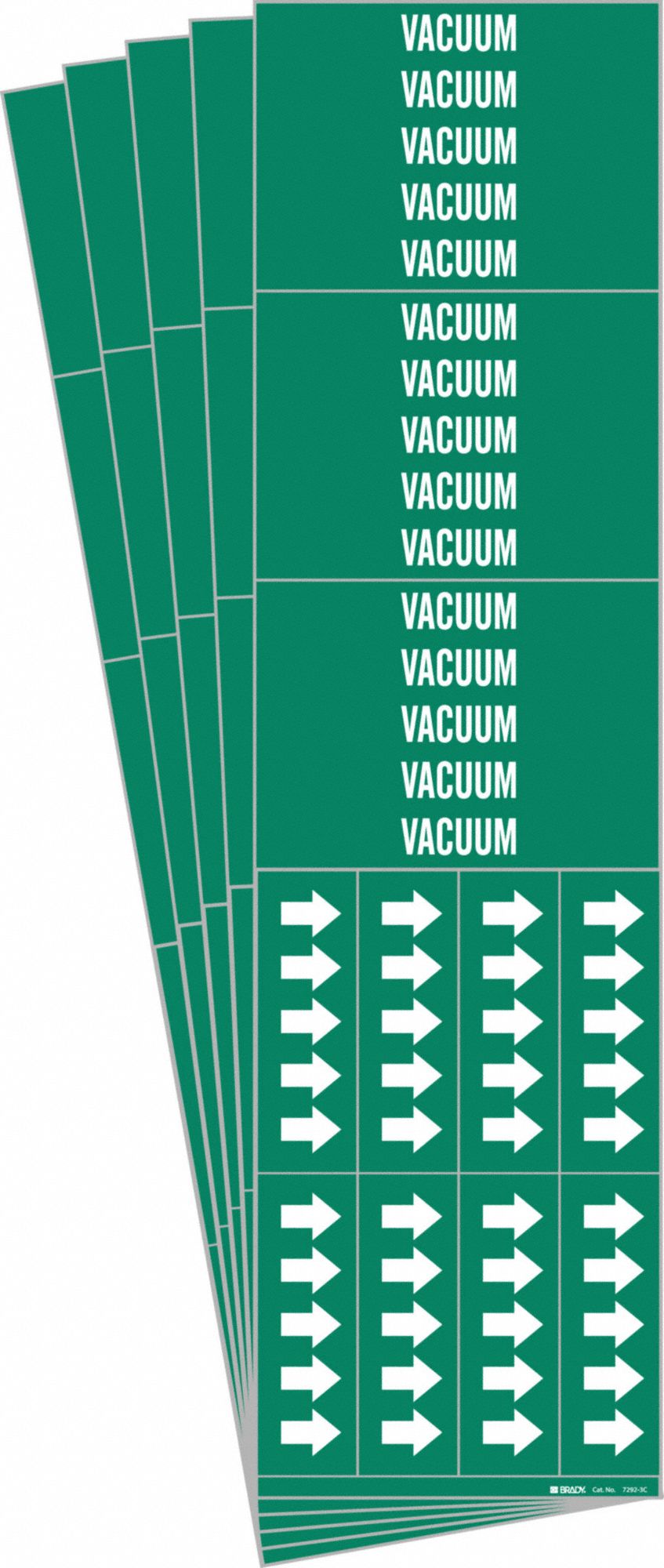 Vacuum, Green, Pipe Marker - 781WM1|7292-3C-PK - Grainger