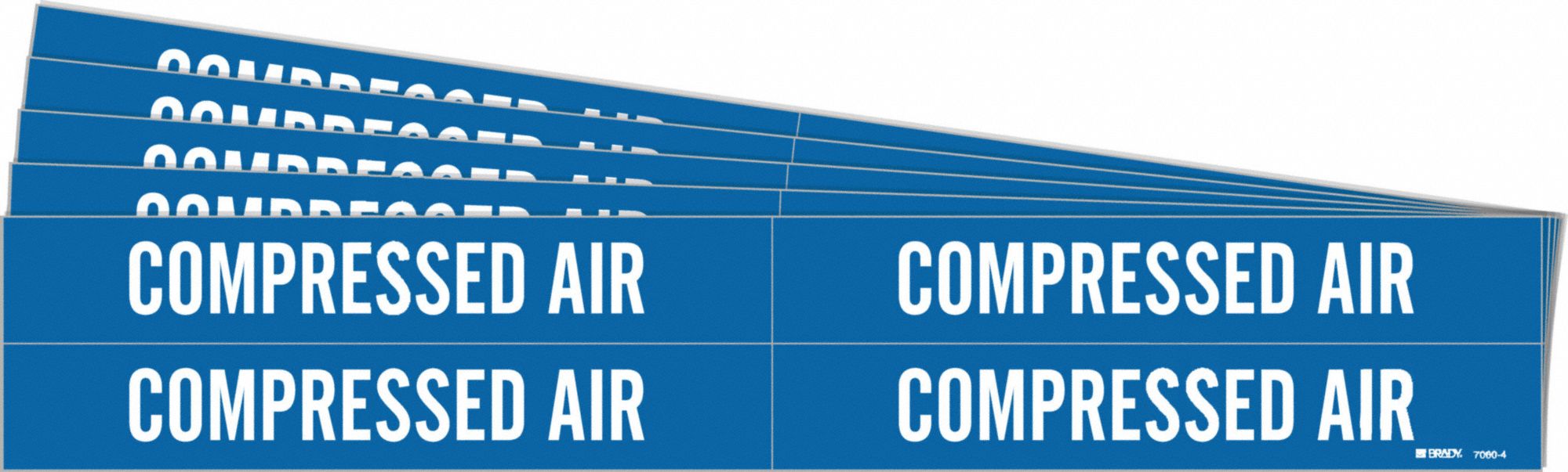 Compressed Air, Blue, Pipe Marker - 781WM5|7060-4-PK - Grainger