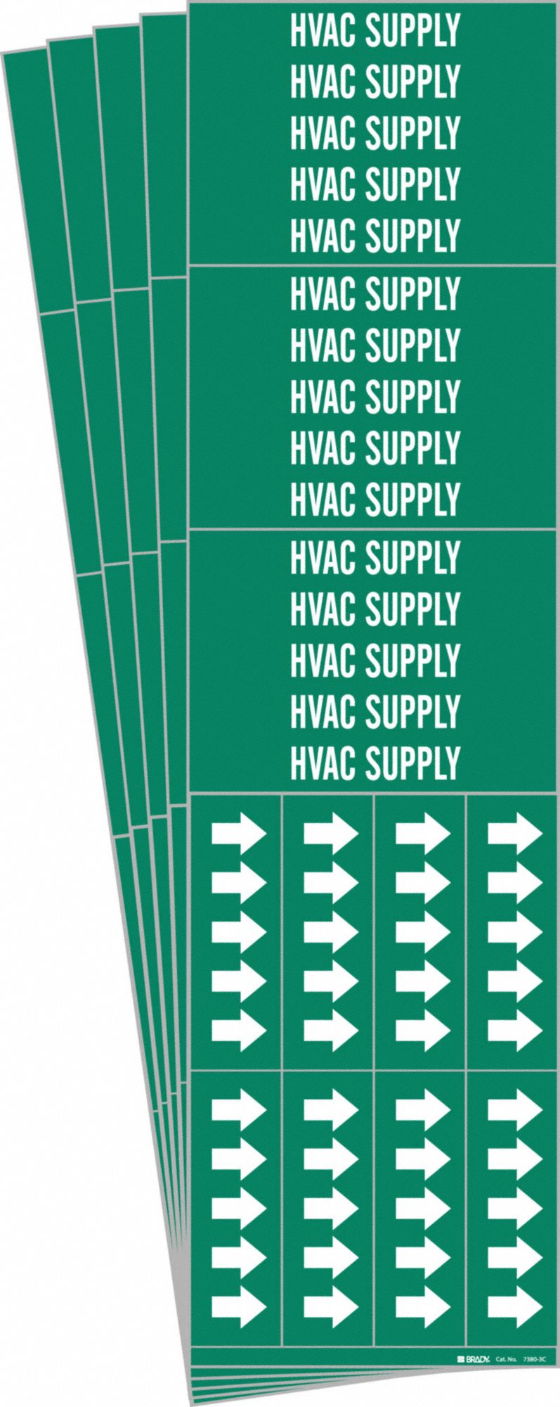 HVAC Supply, Green, Pipe Marker - 781WP7|7380-3C-PK - Grainger