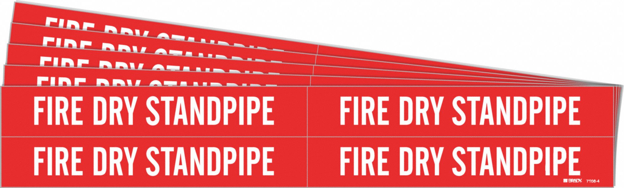Fire Dry Stand Pipe, Red, Pipe Marker - 781WX0|7108-4-PK - Grainger