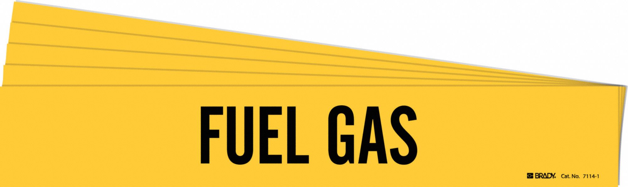 Fuel Gas, Yellow, Pipe Marker - 781WY0|7114-1-PK - Grainger