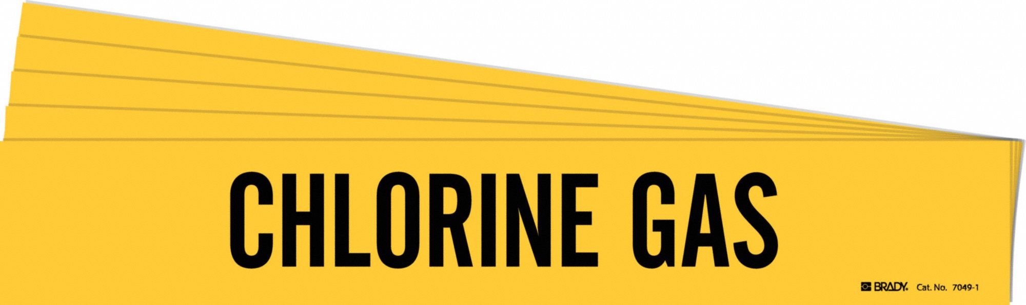 Chlorine Gas, Yellow, Pipe Marker - 781WY4|7049-1-PK - Grainger