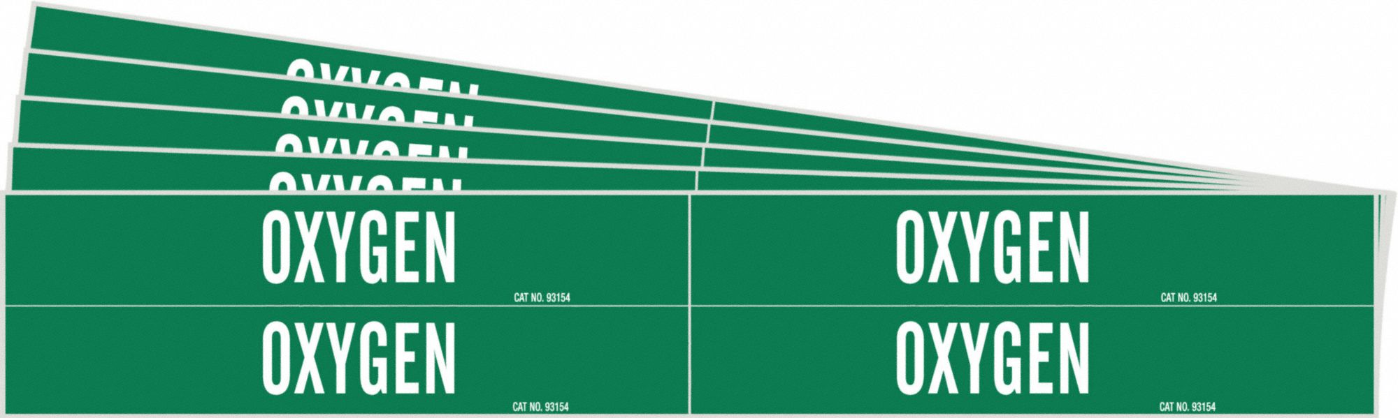Oxygen, Green, Pipe Marker - 781X17|7210-4-PK - Grainger