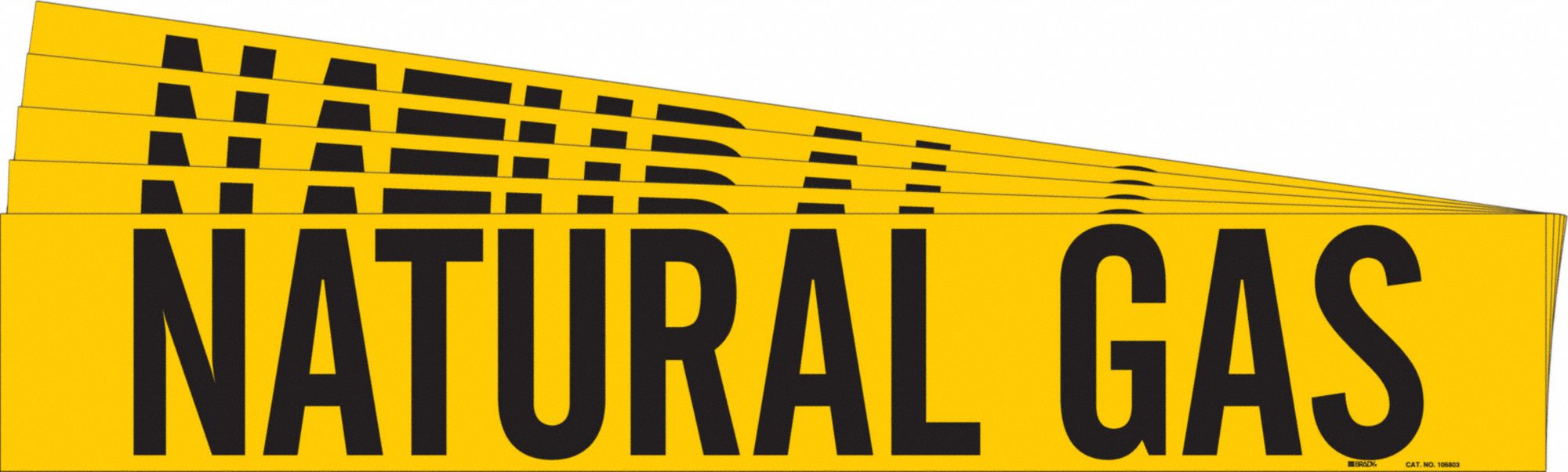 Natural Gas, Yellow, Pipe Marker - 781X19|105803-PK - Grainger