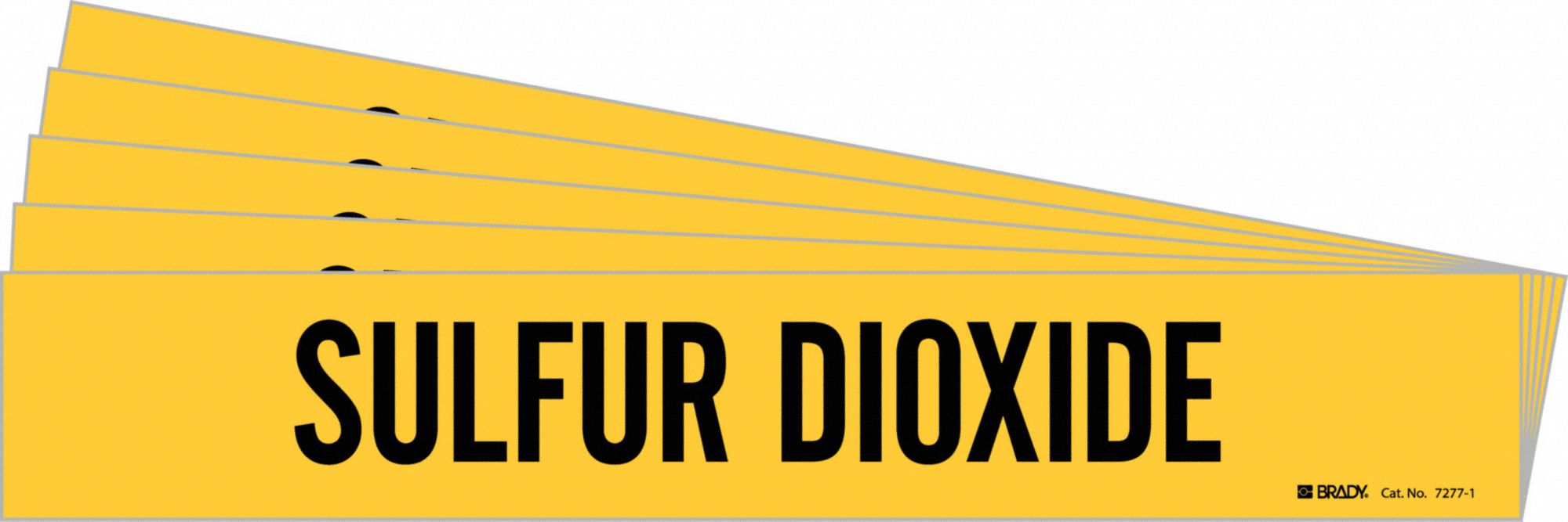 Sulfur Dioxide, Yellow, Pipe Marker - 781X49|7277-1-PK - Grainger