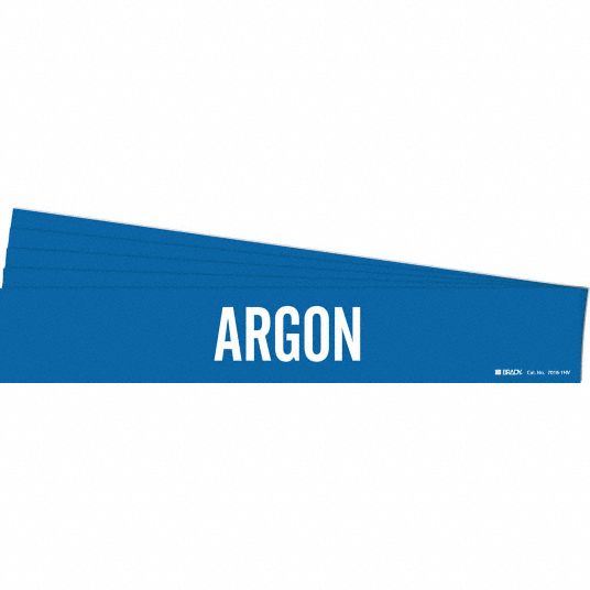 Argon, Blue, Pipe Marker - 781X67|7016-1HV-PK - Grainger