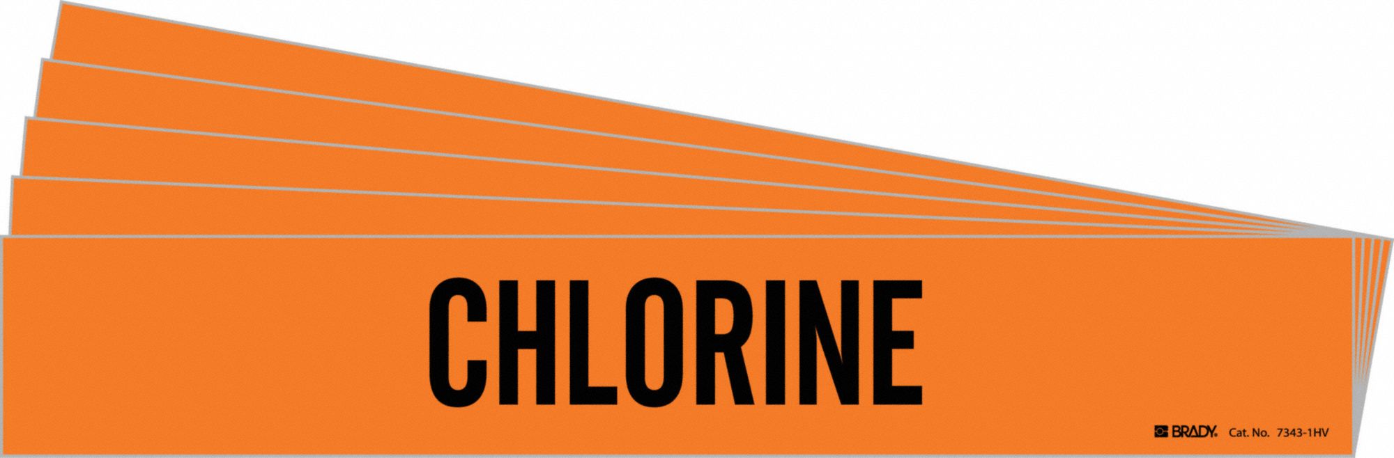 Chlorine, Orange, Pipe Marker - 781X75|7343-1HV-PK - Grainger