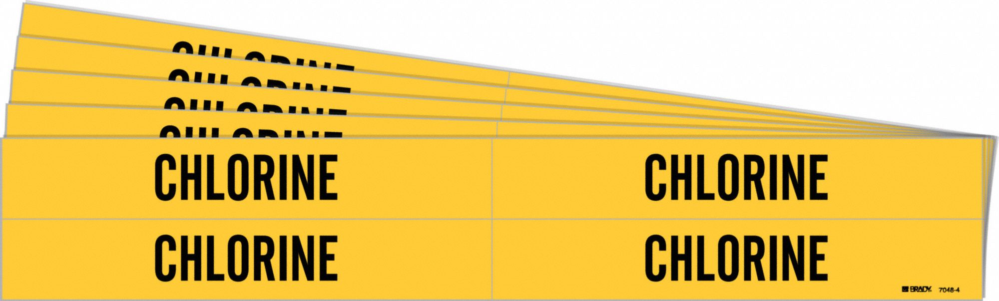 Chlorine, Yellow, Pipe Marker - 781X87|7048-4-PK - Grainger