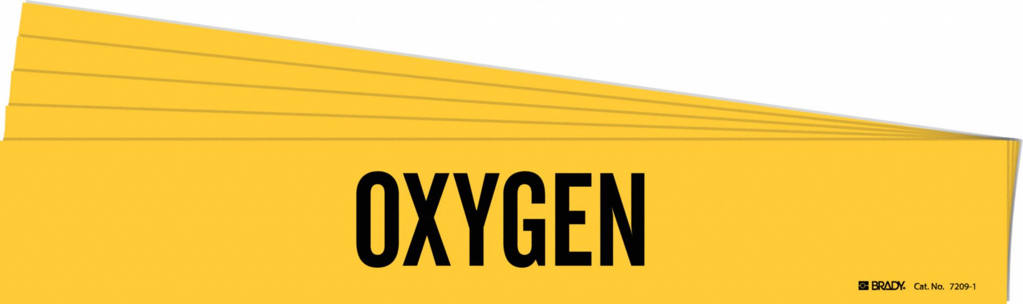 Oxygen, Yellow, Pipe Marker - 781XA9|7209-1-PK - Grainger