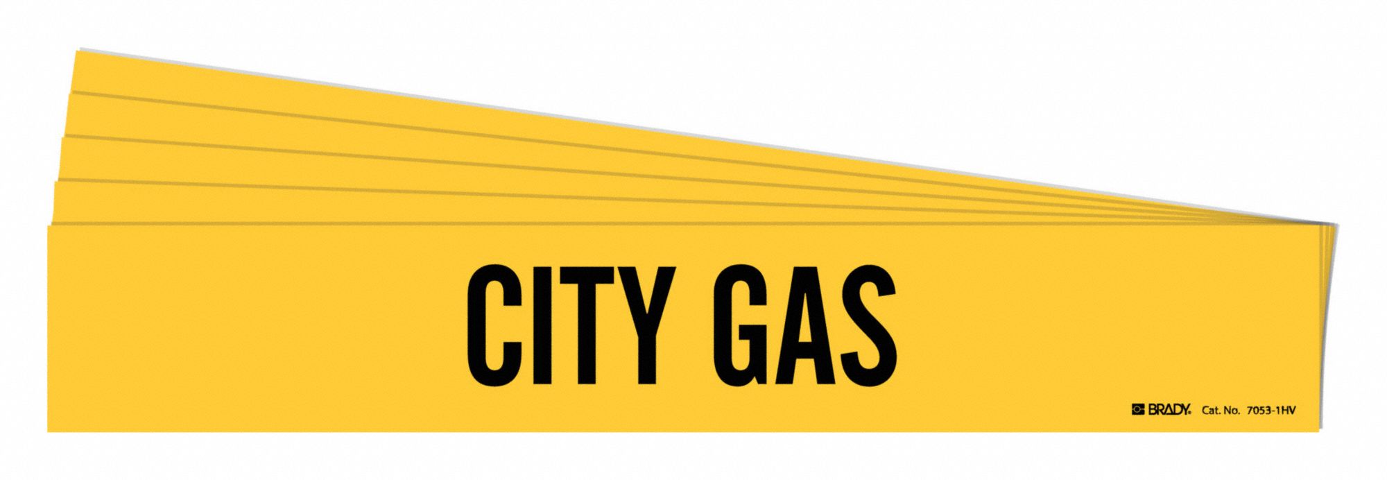 City Gas, Yellow, Pipe Marker - 781XD9|7053-1HV-PK - Grainger