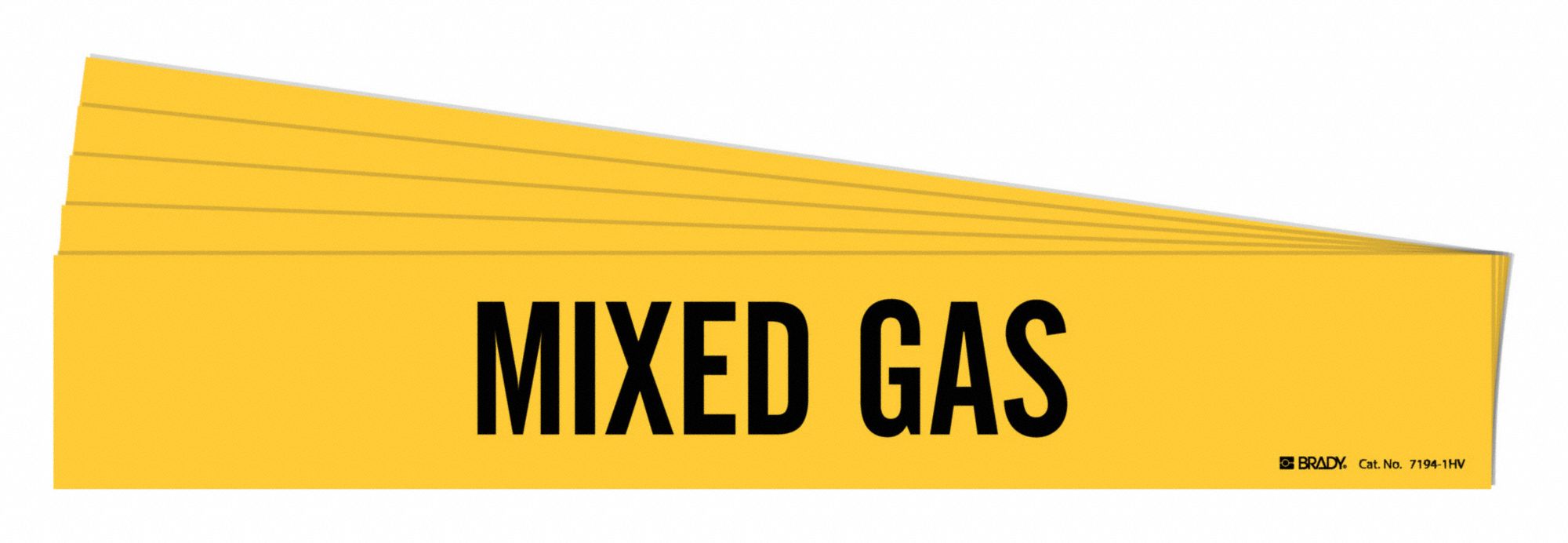 Mixed Gas, Yellow, Pipe Marker - 781XF5|7194-1HV-PK - Grainger