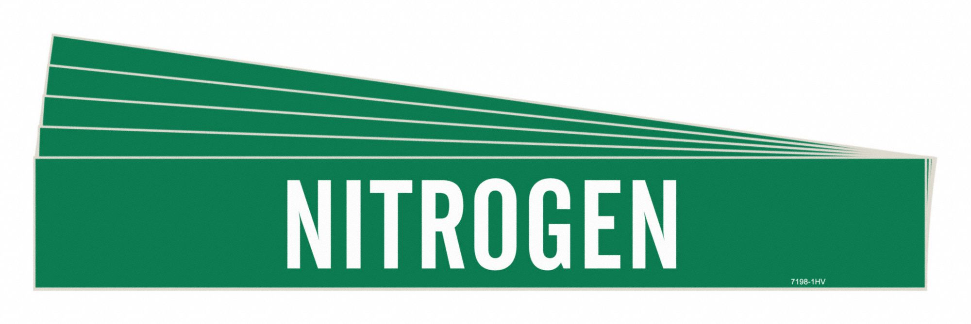Nitrogen, Green, Pipe Marker - 781XH7|7198-1HV-PK - Grainger